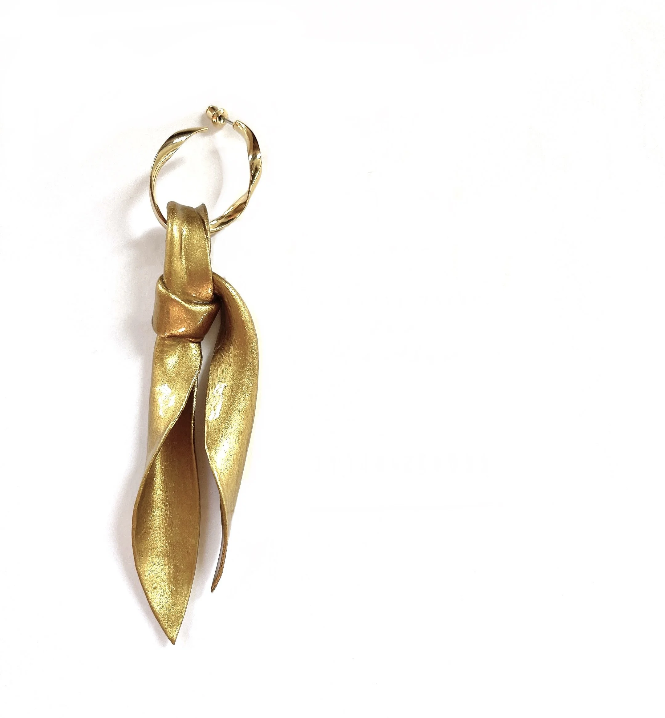 Hand Crafted Mini Tie Earring — HANNAYOO WORKS