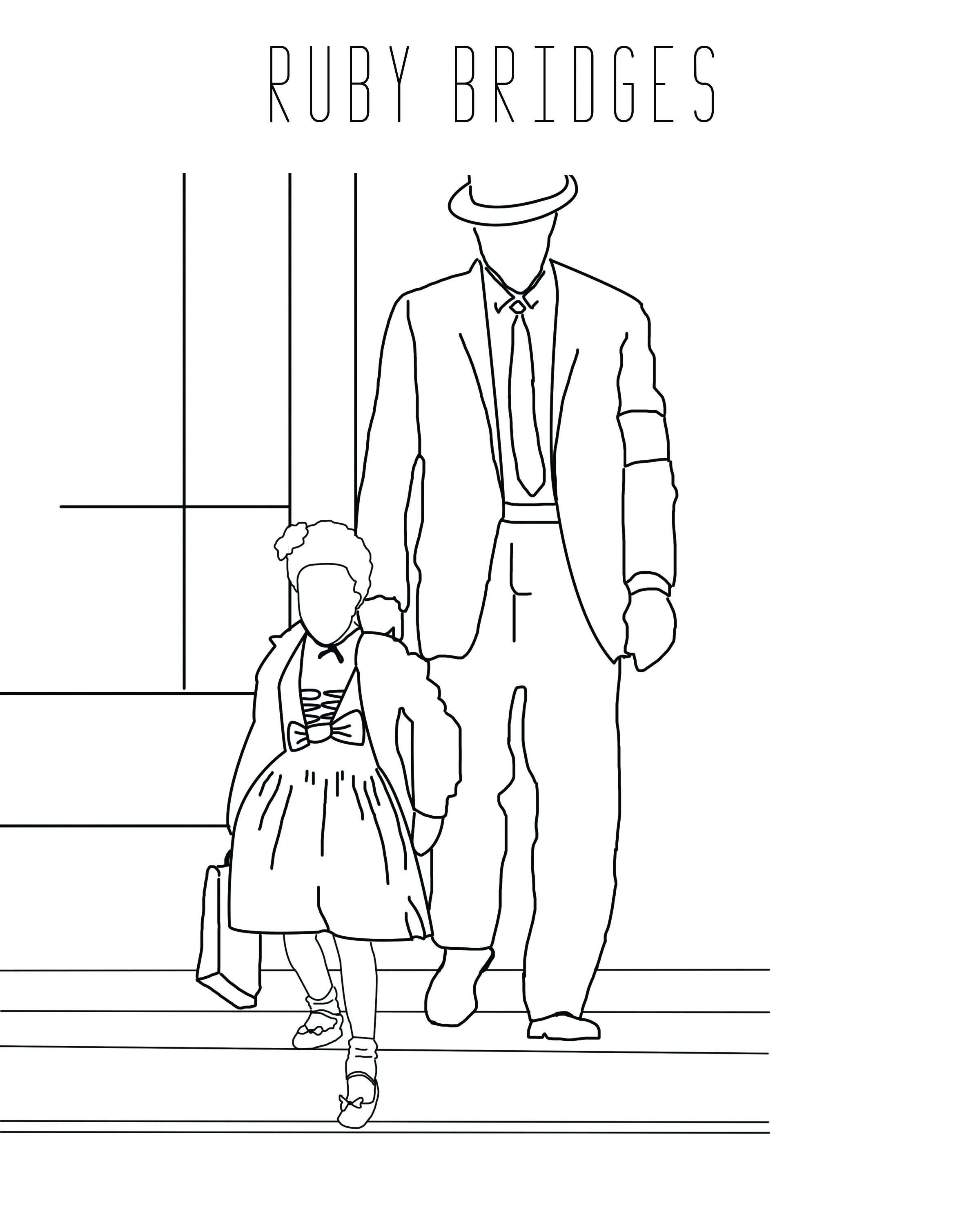 Black History Month: Ruby Bridges Coloring Page — Doulas of Capitol Hill