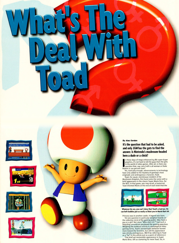 A History of Toad’s Gender… One Way or Another — Thrilling Tales of Old ...