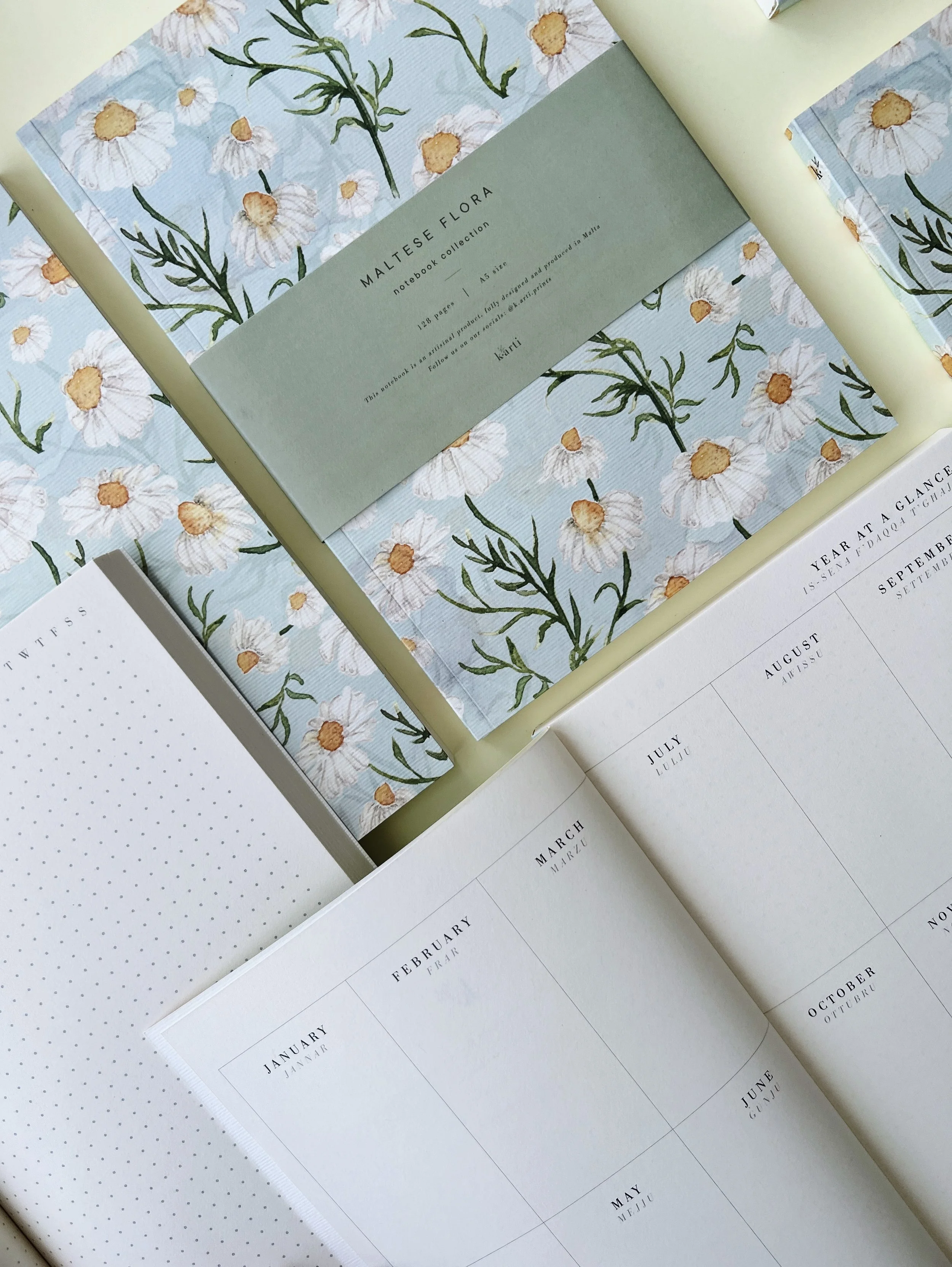 Maltese Flora A5 Notebook | Citrus — k.arti