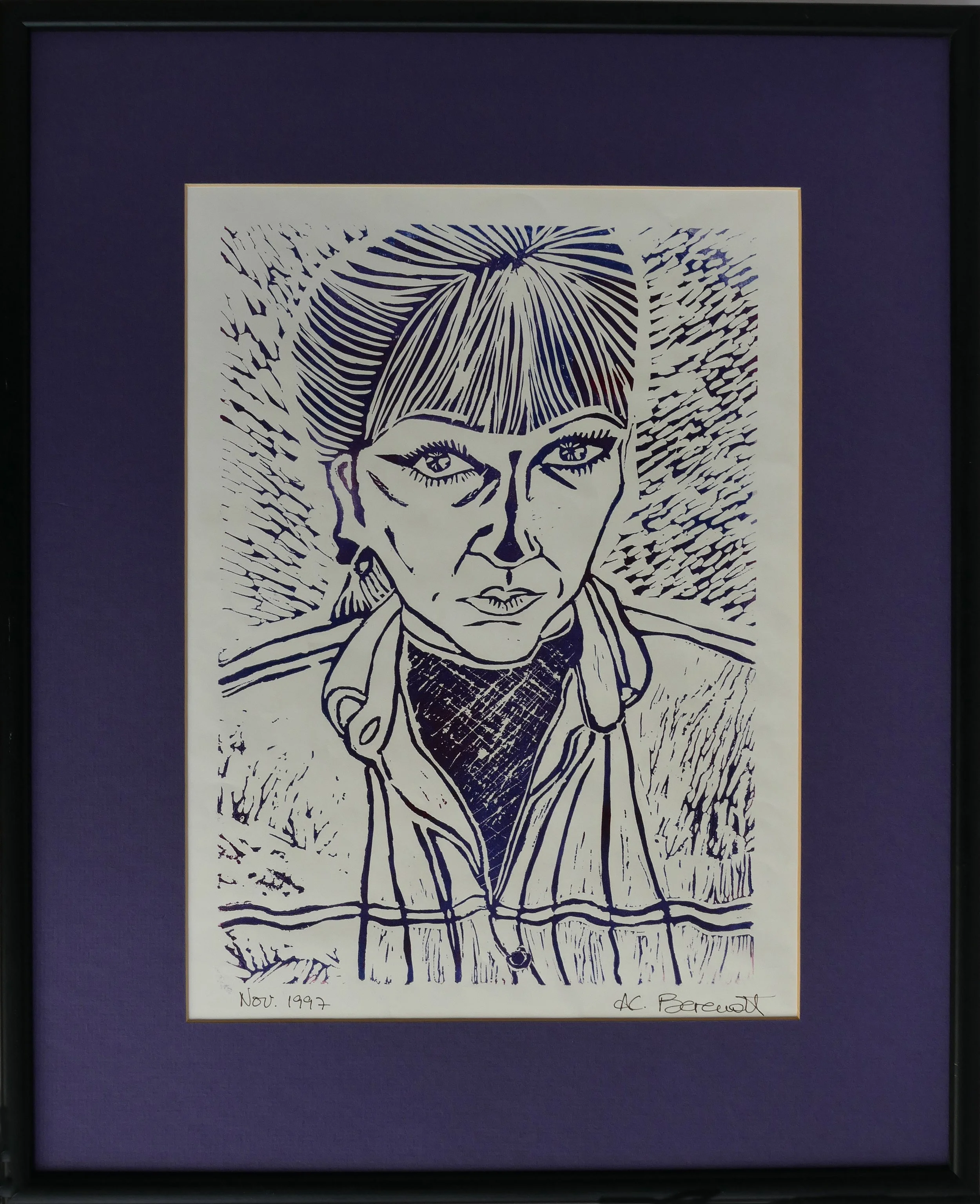 Self-Portrait (Purple) — Art by Anne Berendt