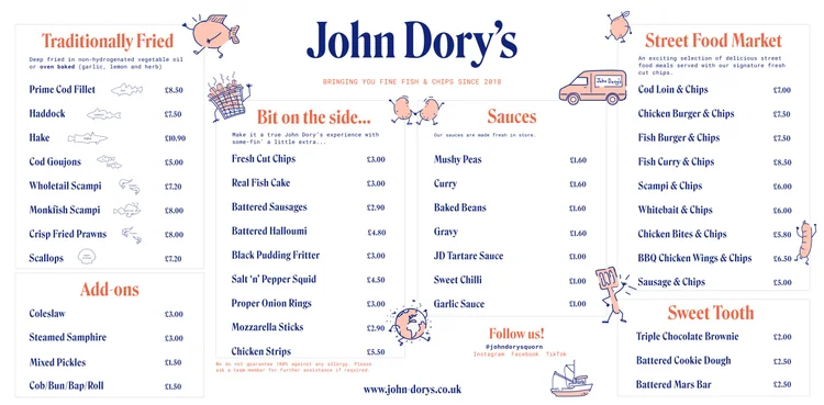 Menu — John Dory's