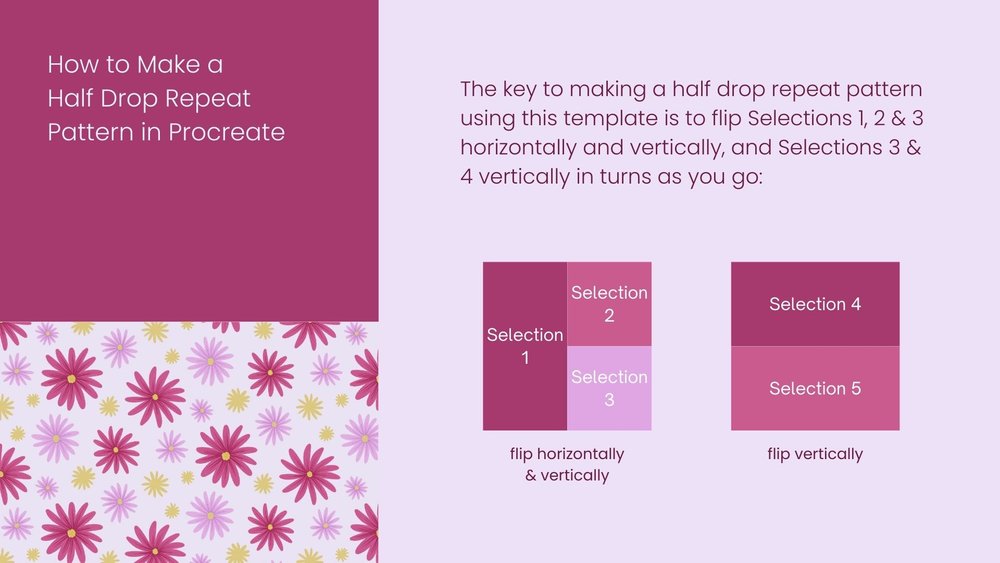 Making a Half Drop Repeat Pattern in Procreate — Larissa's Art Studio