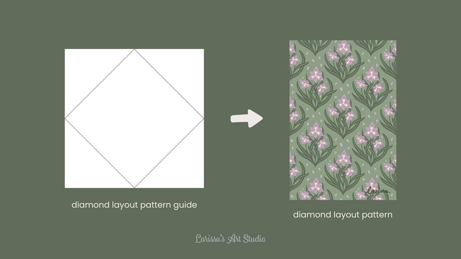 Making Diamond Layout Patterns in Procreate | Exploring Pattern Layouts ...