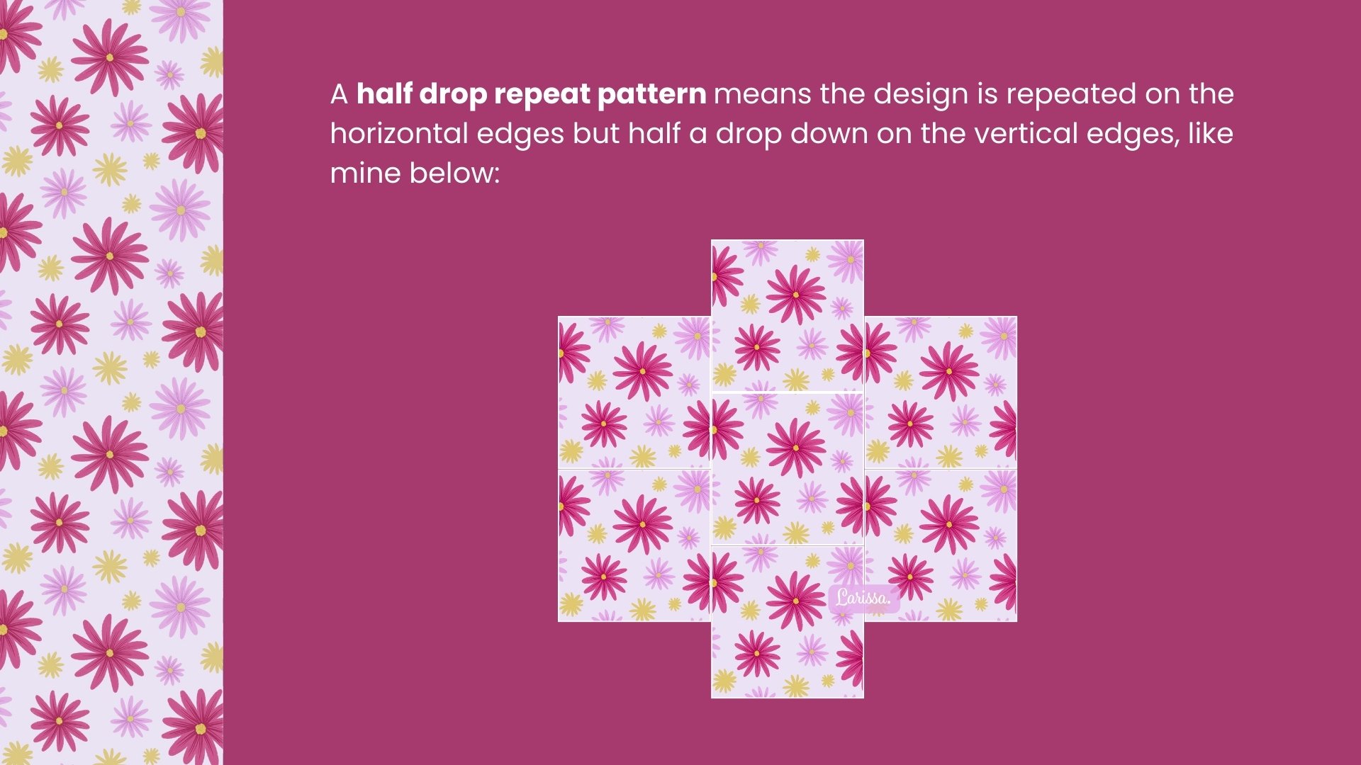 Making a Half Drop Repeat Pattern in Procreate — Larissa's Art Studio