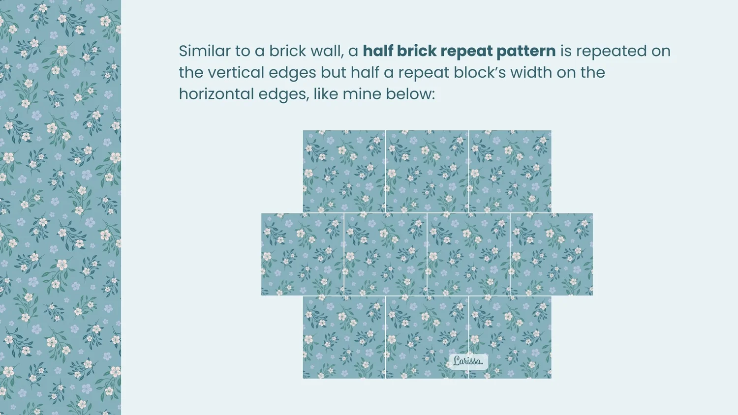 Making a Half Brick Repeat Pattern in Procreate — Larissa's Art Studio