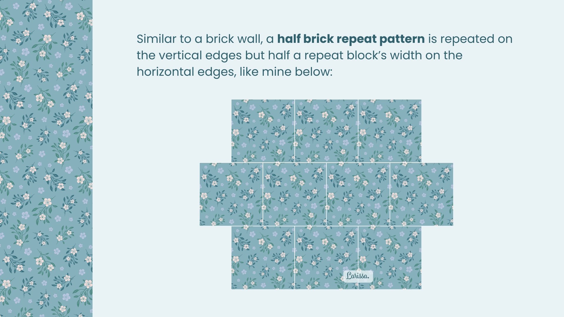 Making a Half Brick Repeat Pattern in Procreate — Larissa's Art Studio