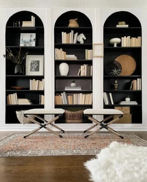 Custom, Arched Built-In Bookcases (For A Friend) — homebodyHQ