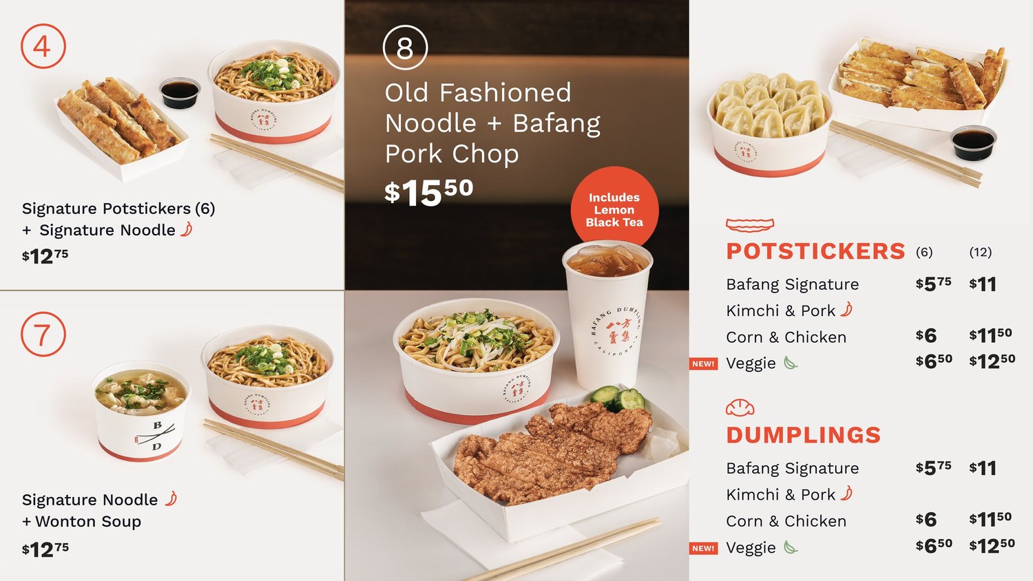 Menu — Bafang Dumpling