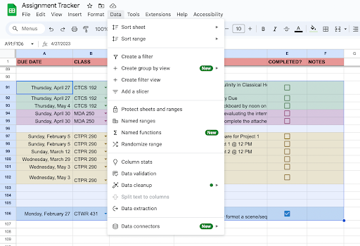 A Step-by-Step Guide to Creating a Google Sheet Assignment Tracker — Trojans360
