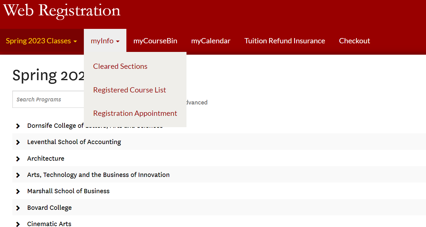 Reading Web Reg: A Visual Guide to USC’s Class Scheduling System ...