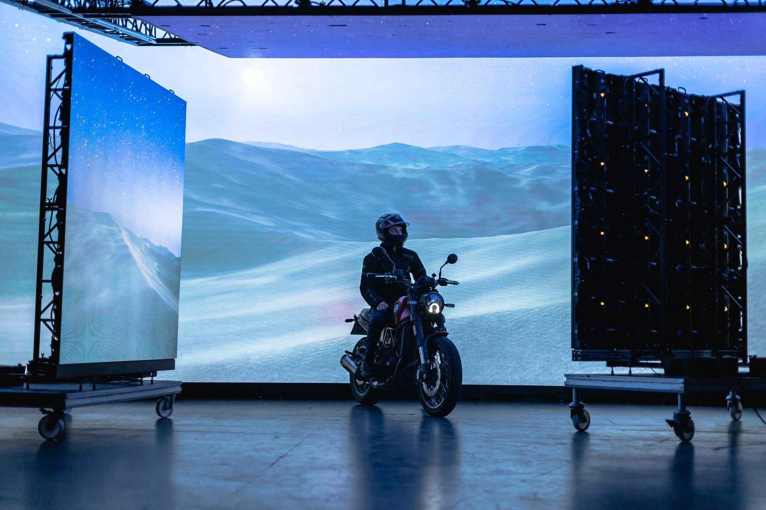 Mobile LED stage studio | LED screen hire for virtual production ...