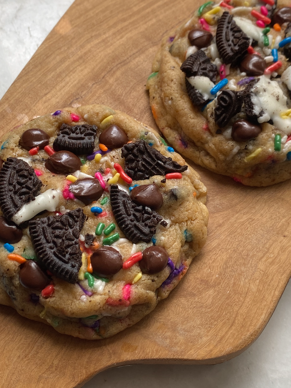 Single Serve Oreo Sprinkle Cookie — Cooking by Kylie