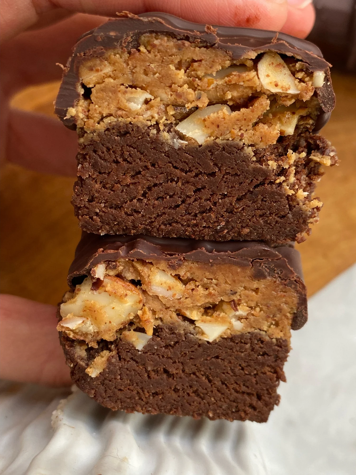 3 Layer Chocolate Protein Bars — Cooking by Kylie