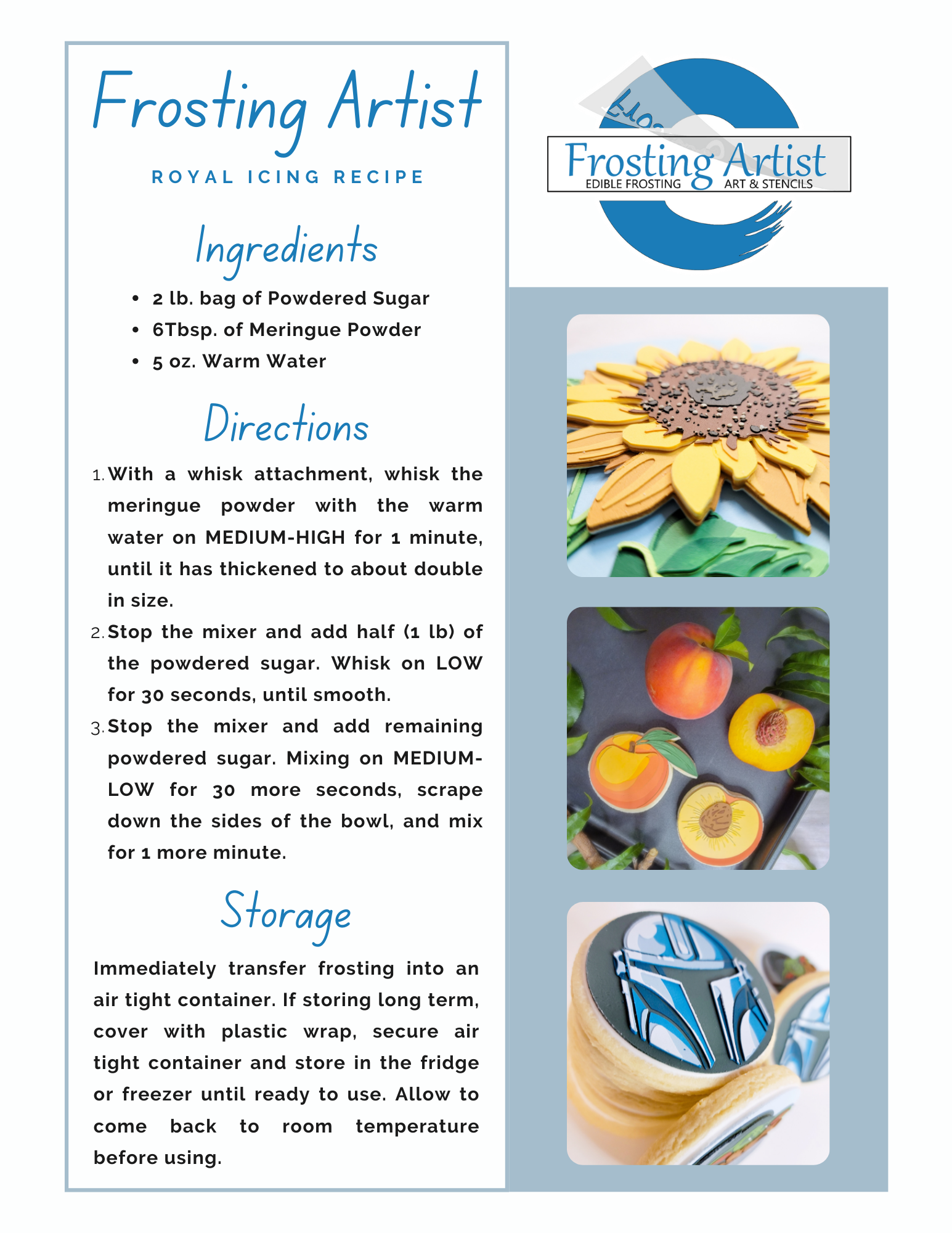 Icing Recipe and Tools List — Frosting Artist