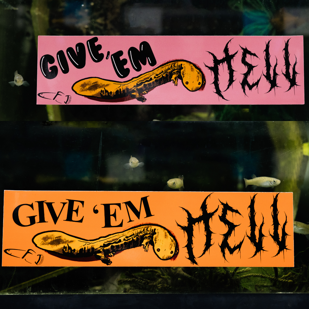 Give 'Em Hell Bumper Sticker — Conservation Fisheries