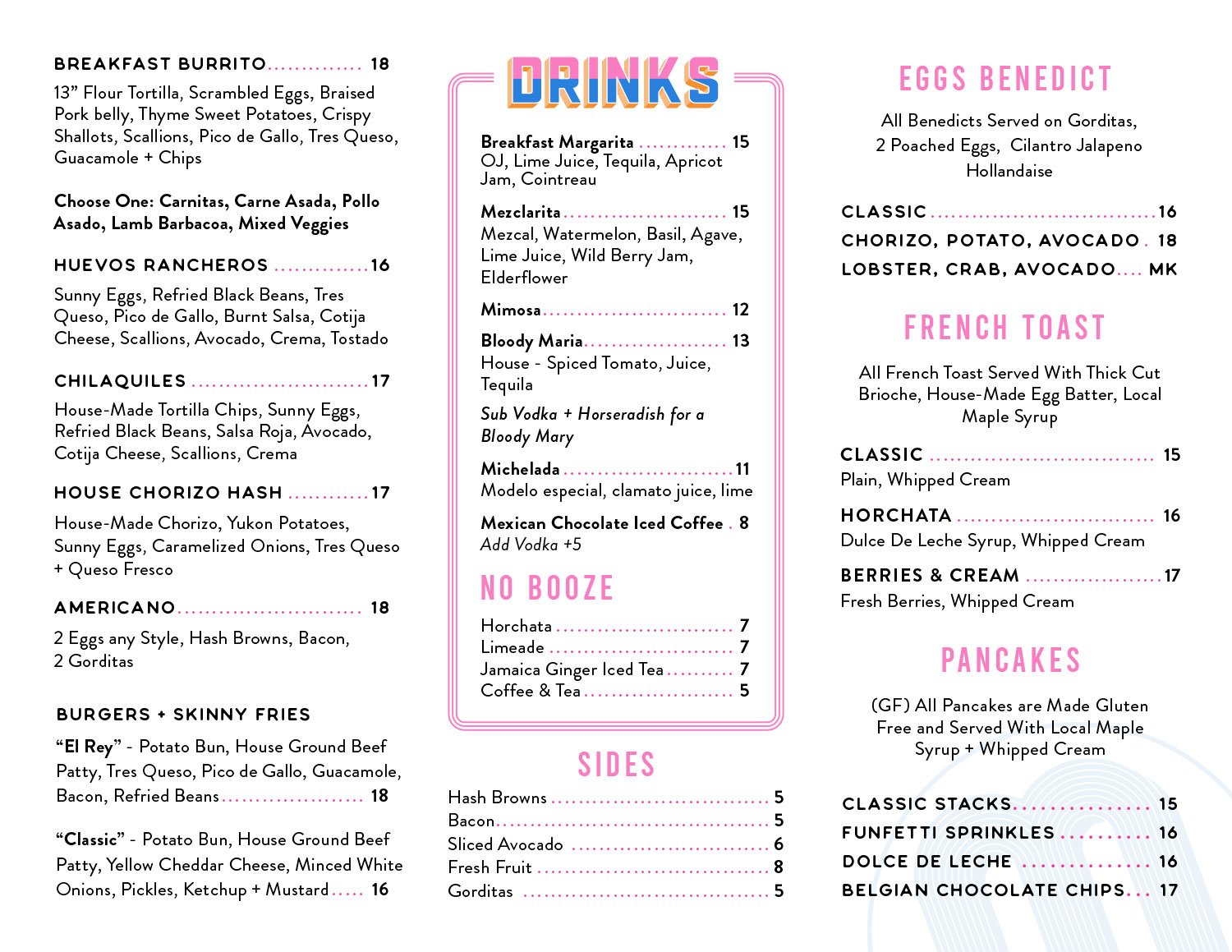 Menu — MEX Taqueria + Bar
