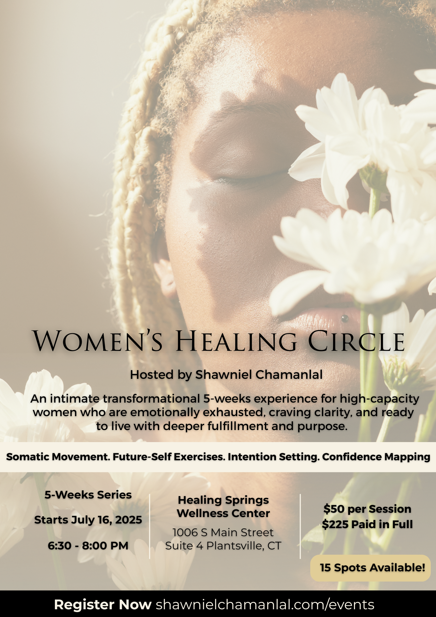 5-Weeks Women’s Healing Circle Starting July 16 — Shawniel Chamanlal