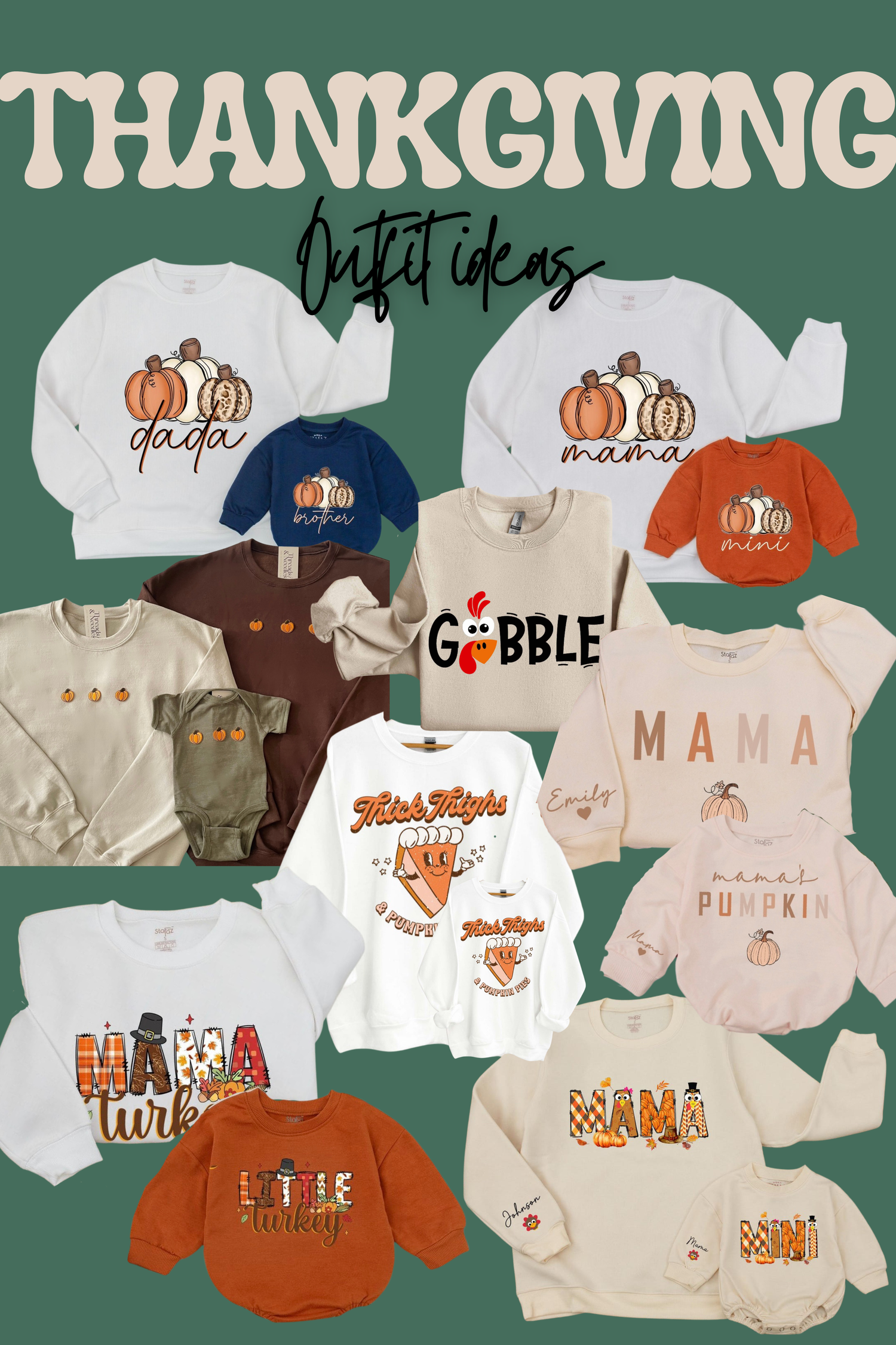 Matching Family Outfit Ideas During Thanksgiving Celebration