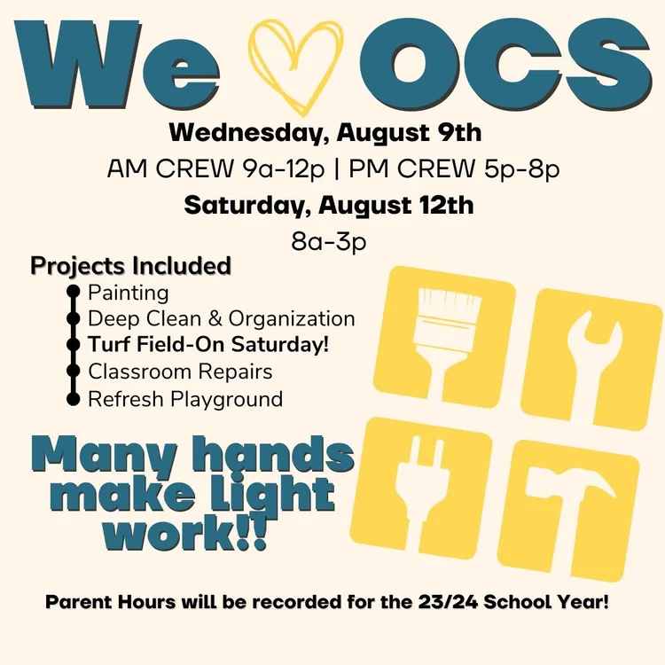 We ️ OCS Work Day! — Olympic Christian School