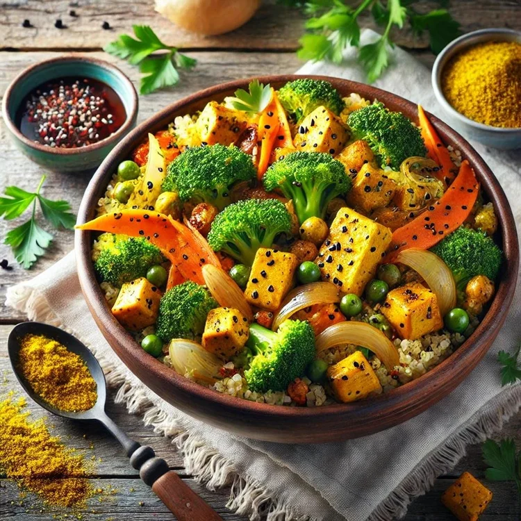 Turmeric and Ginger Chicken or Tofu Stir-Fry | Anti-Inflammatory Recipe ...