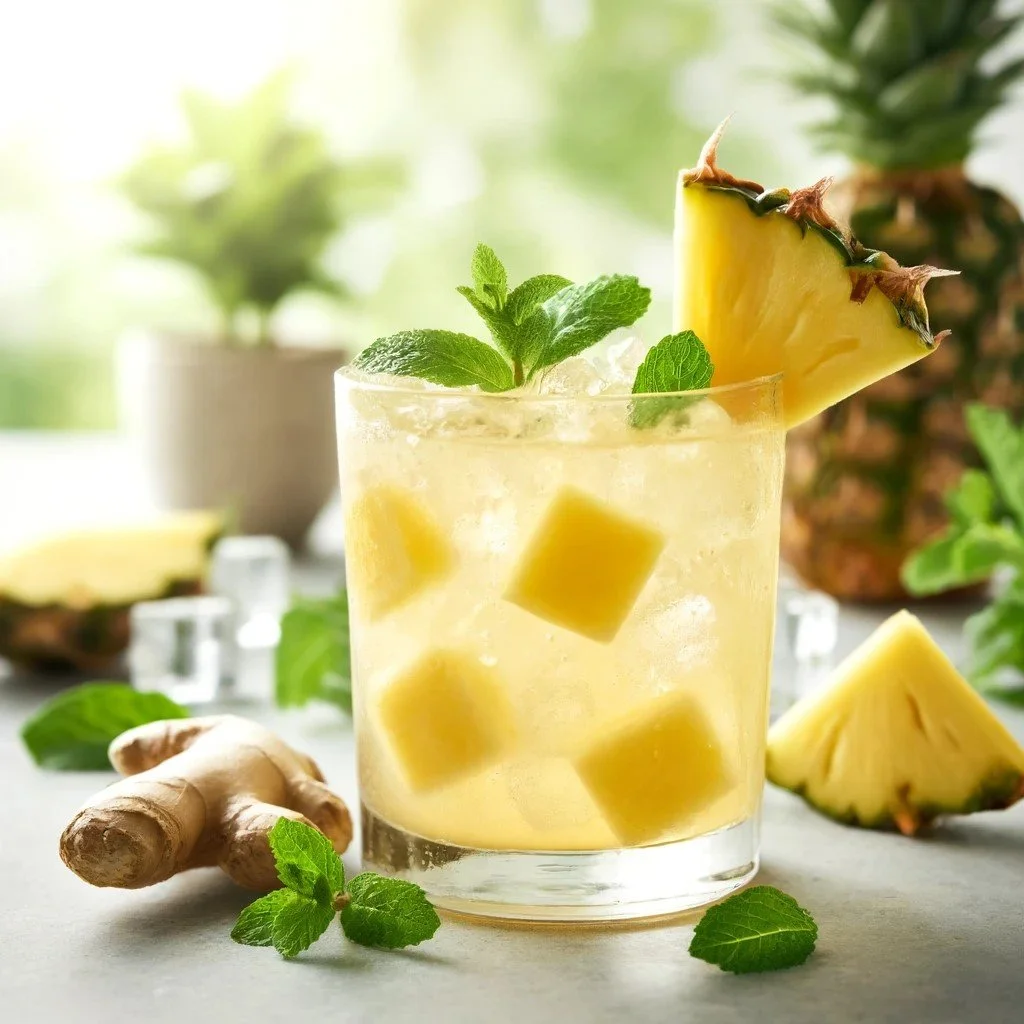 Refreshing Pineapple Ginger Fizz Mocktail Recipe – Low-Sugar, Alcohol ...