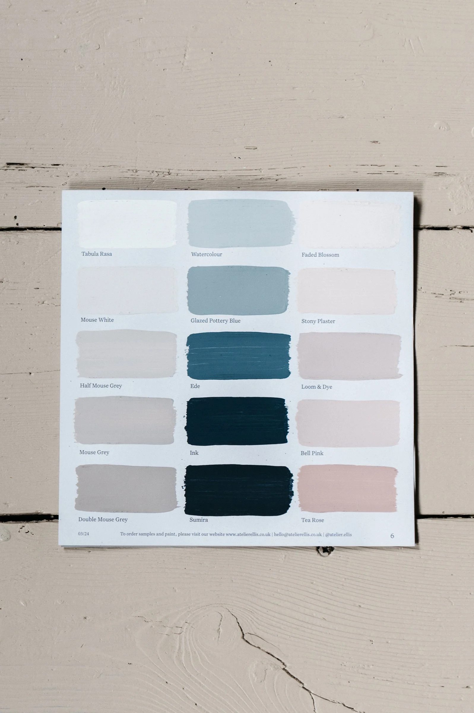 Paint Charts — Atelier Ellis