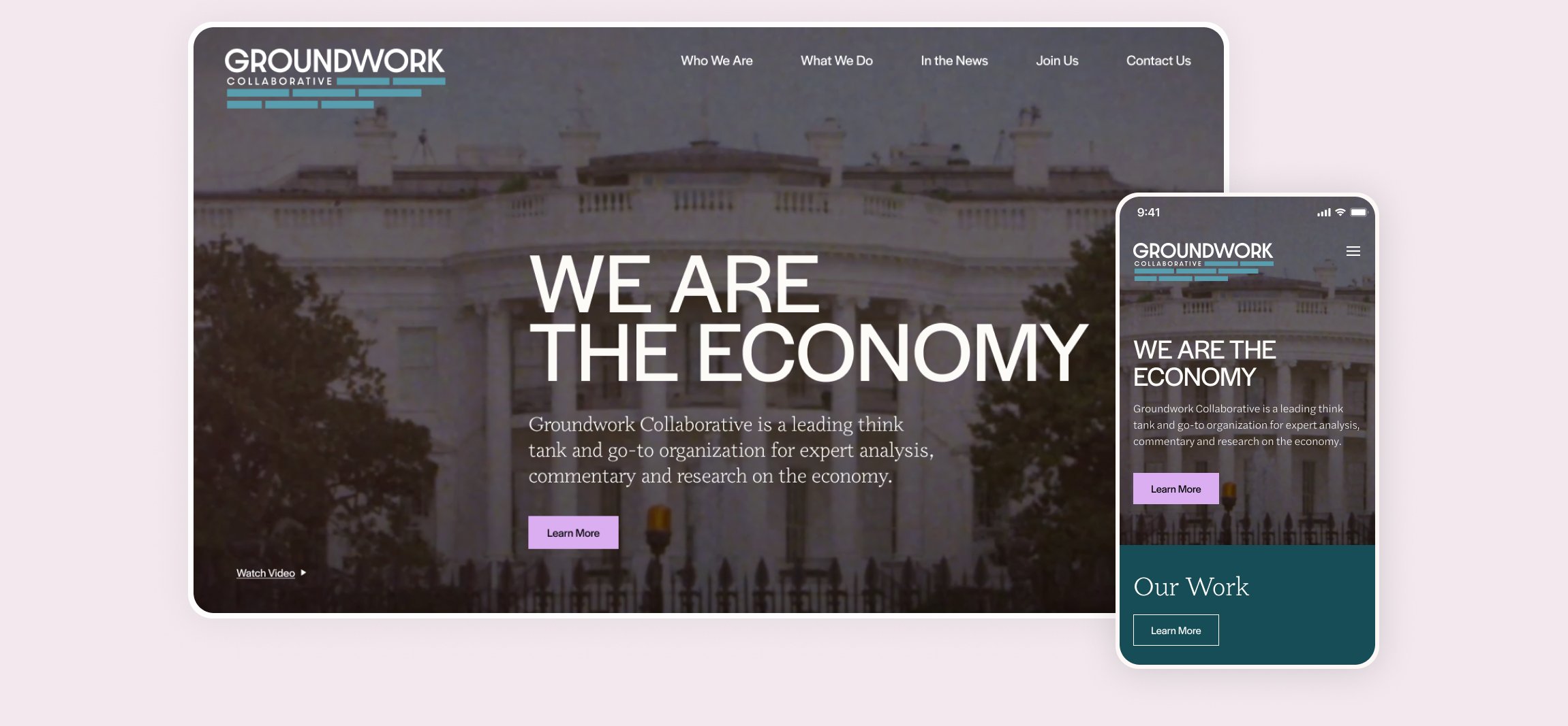 Groundwork, economy think tank web redesign — Marjory Mejia