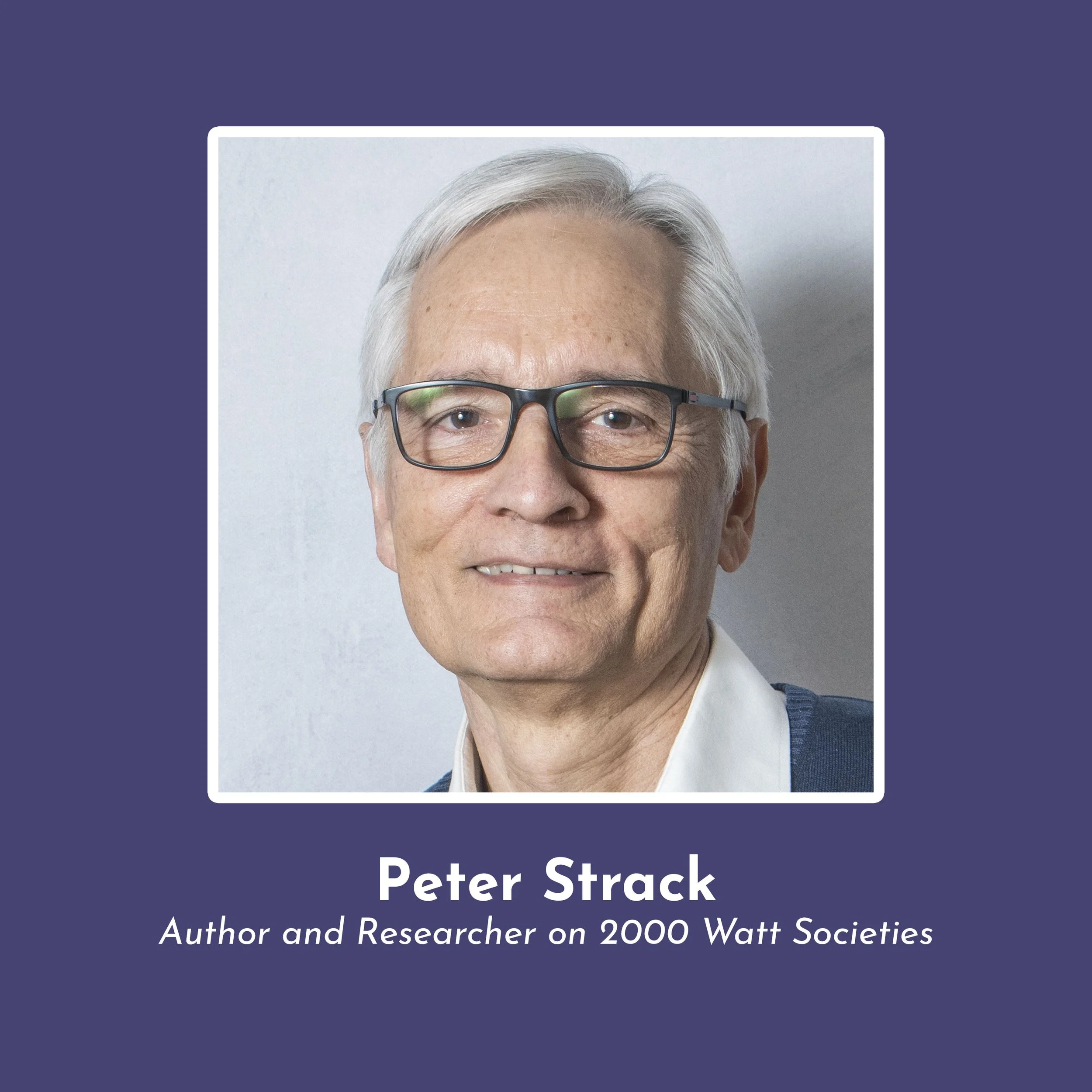 Peter Strack — 2000-Watt Society: The Realities of Living a Low(er ...