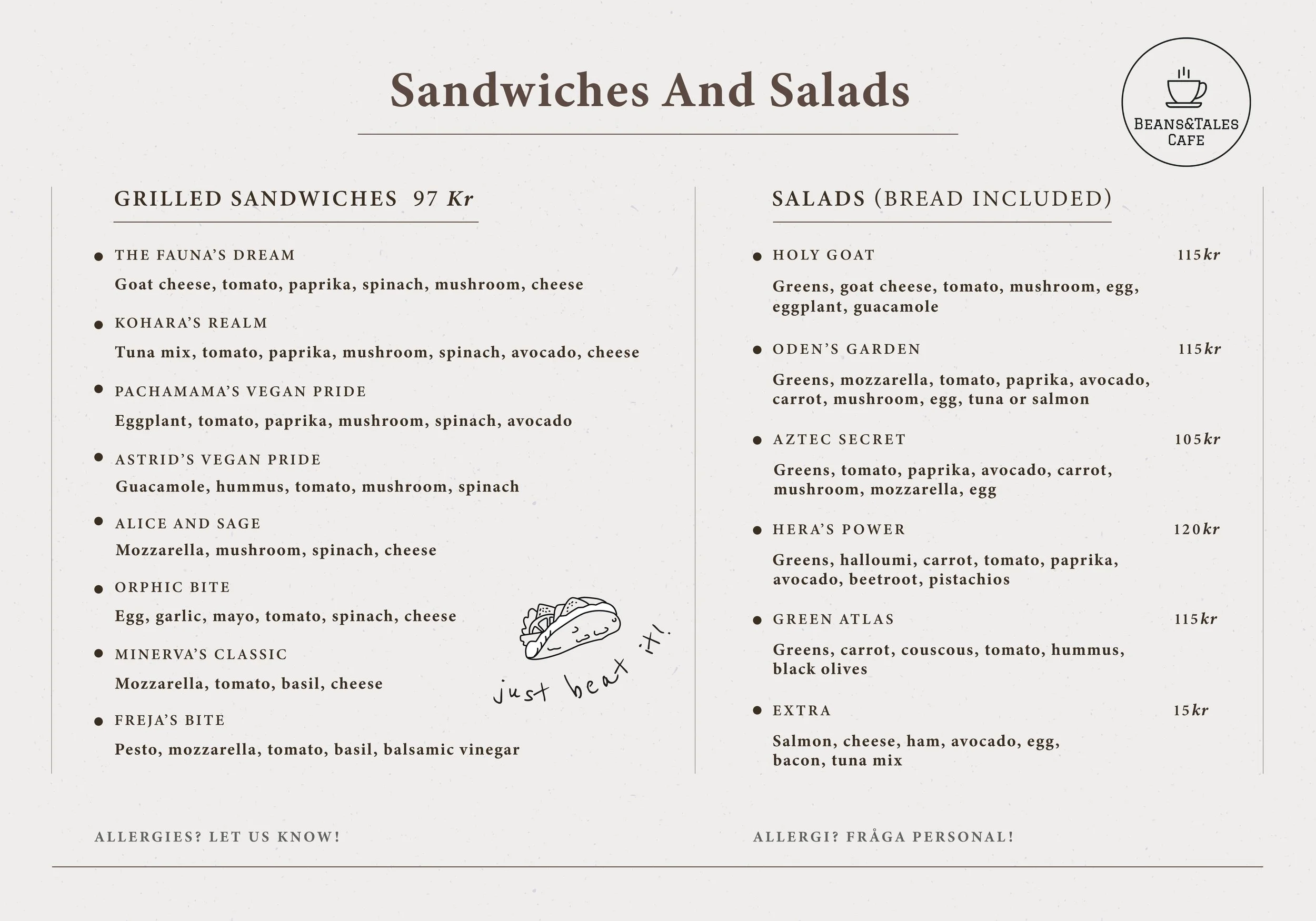 Sandwiches & Salads — Beans and Tales