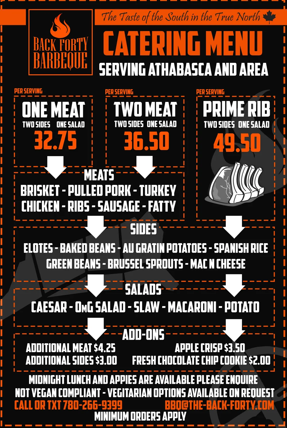 Catering Menu — Back Forty Barbeque