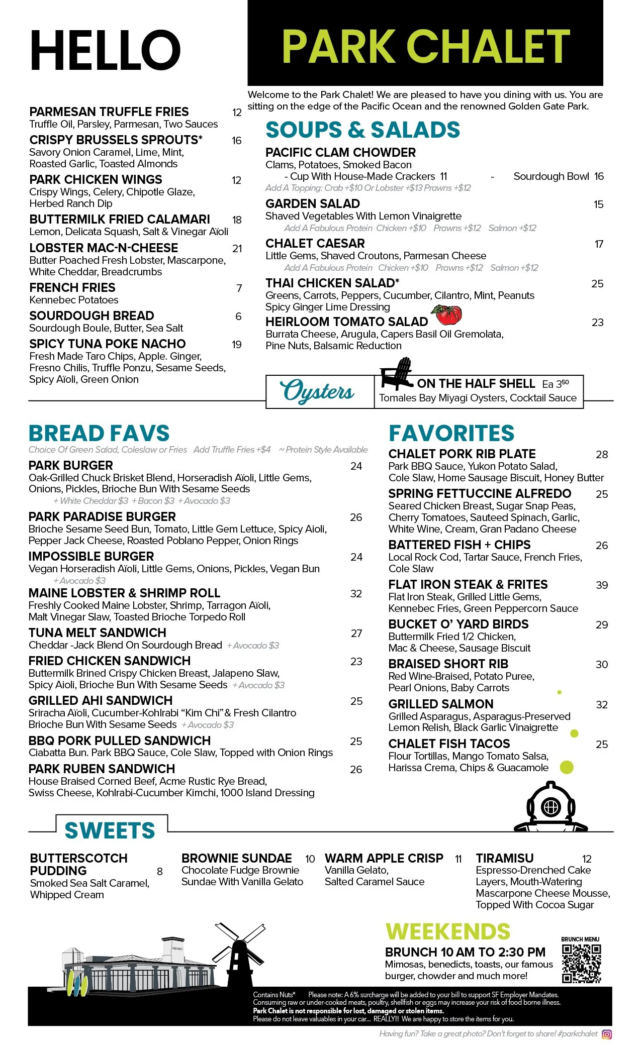 All Day Menu — Park Chalet