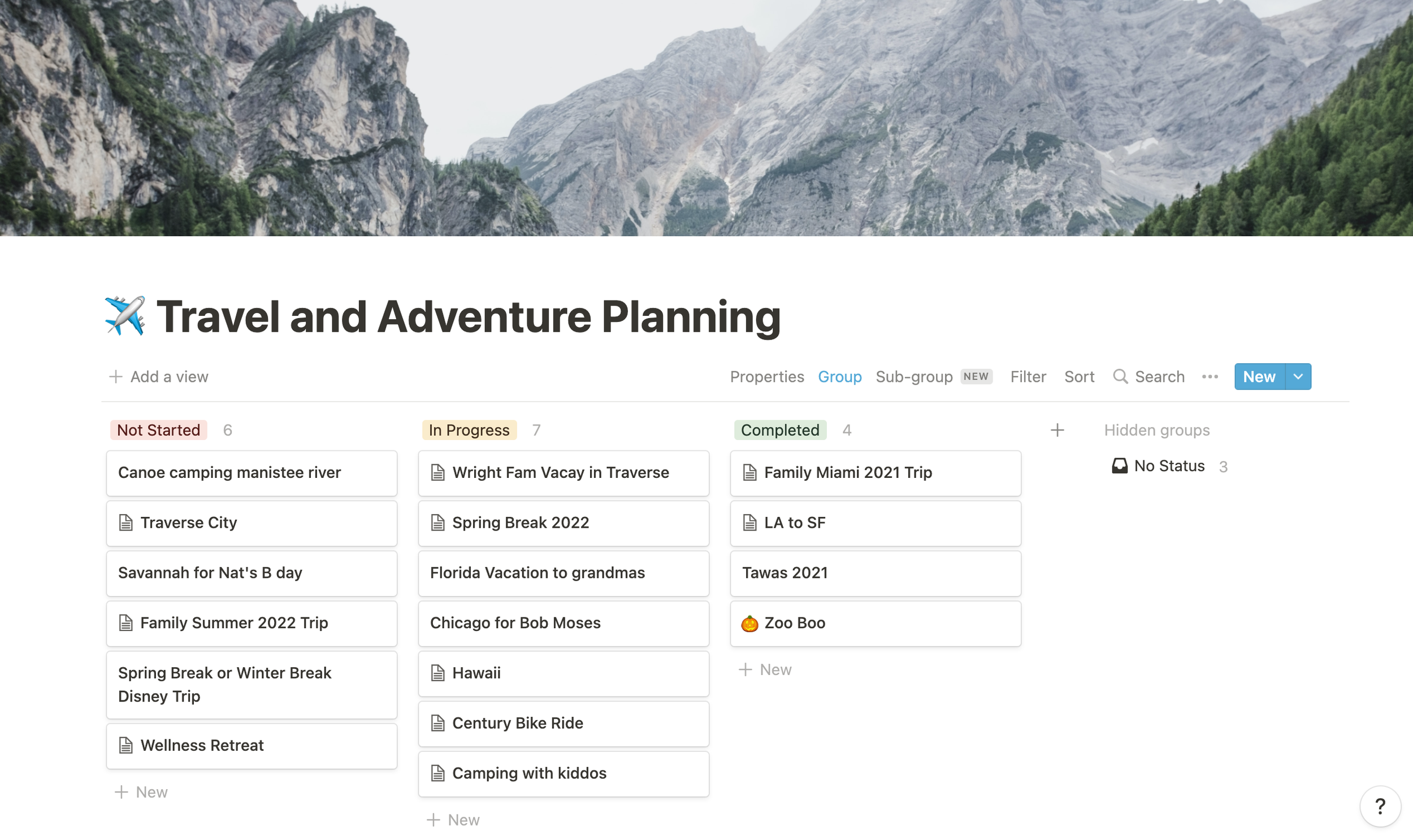 Setting up a Notion board for travel planning — The Spotted Woman