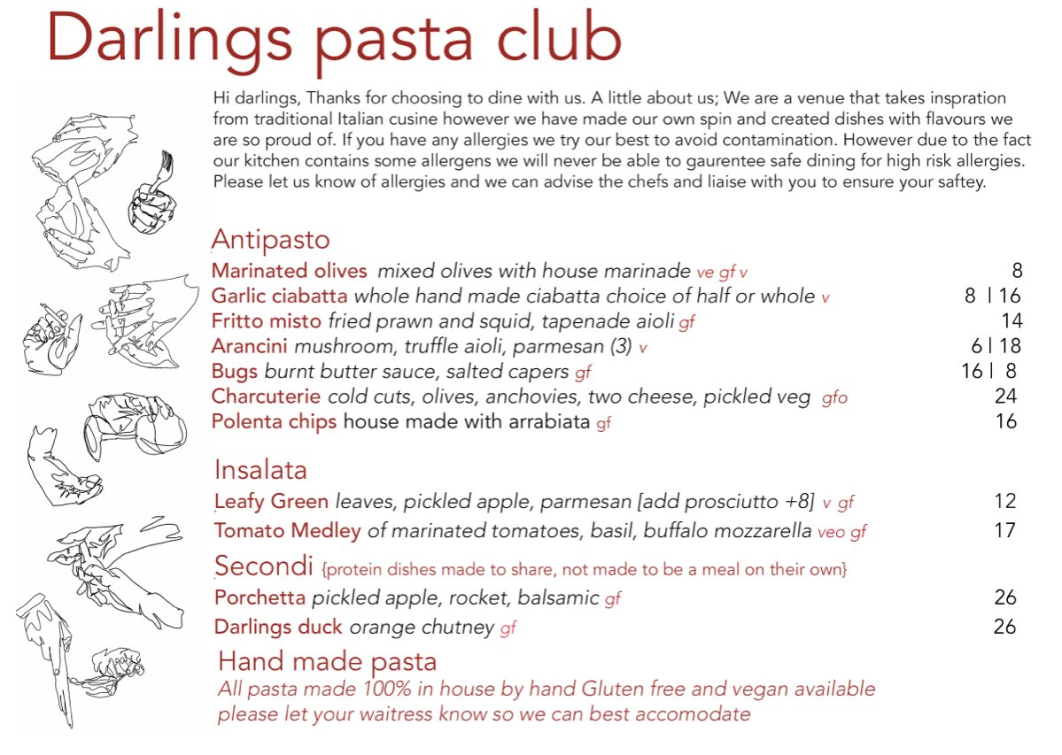 Eat — Darlings - Pasta club