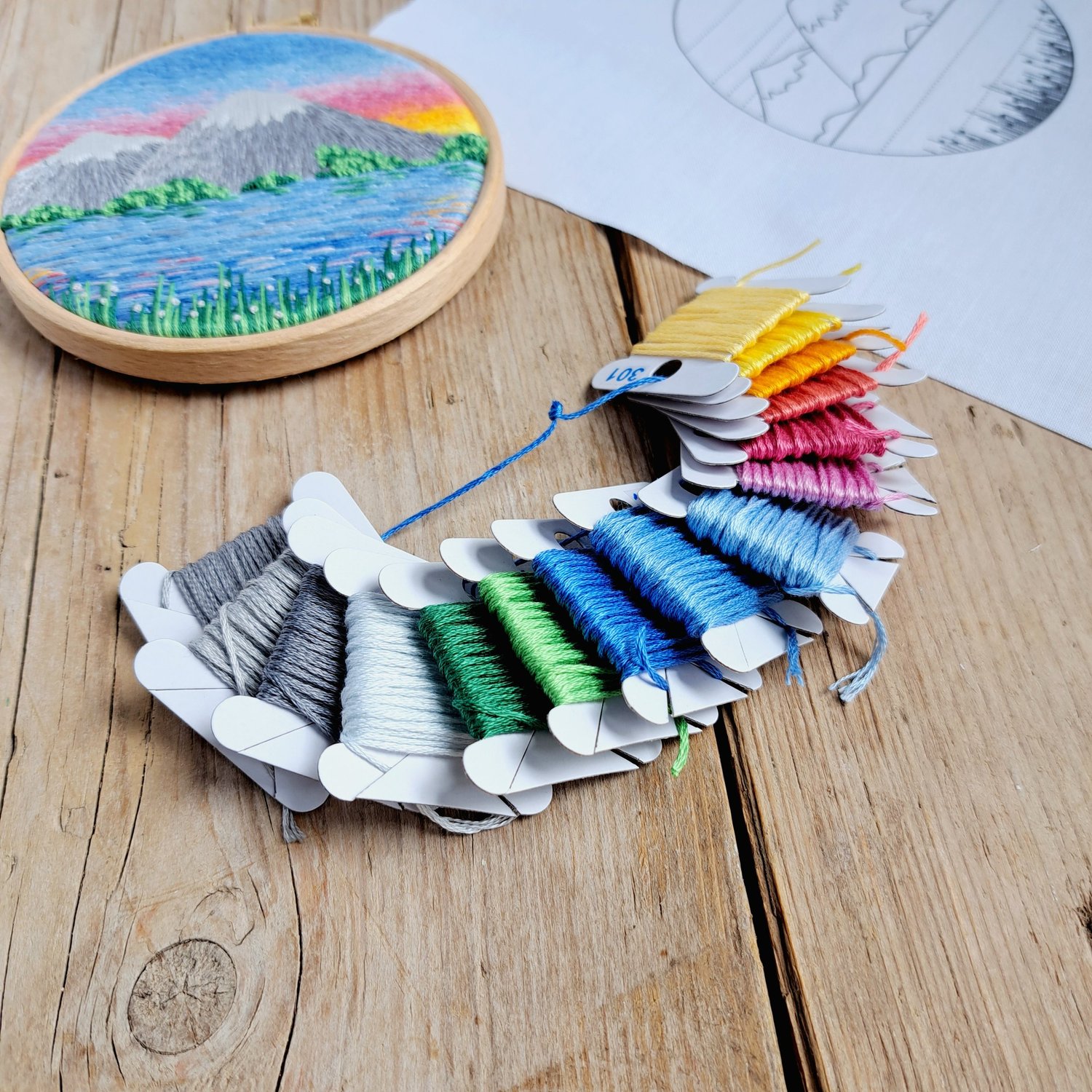 Woodland in Autumn Embroidery Kit — Bluebell Love