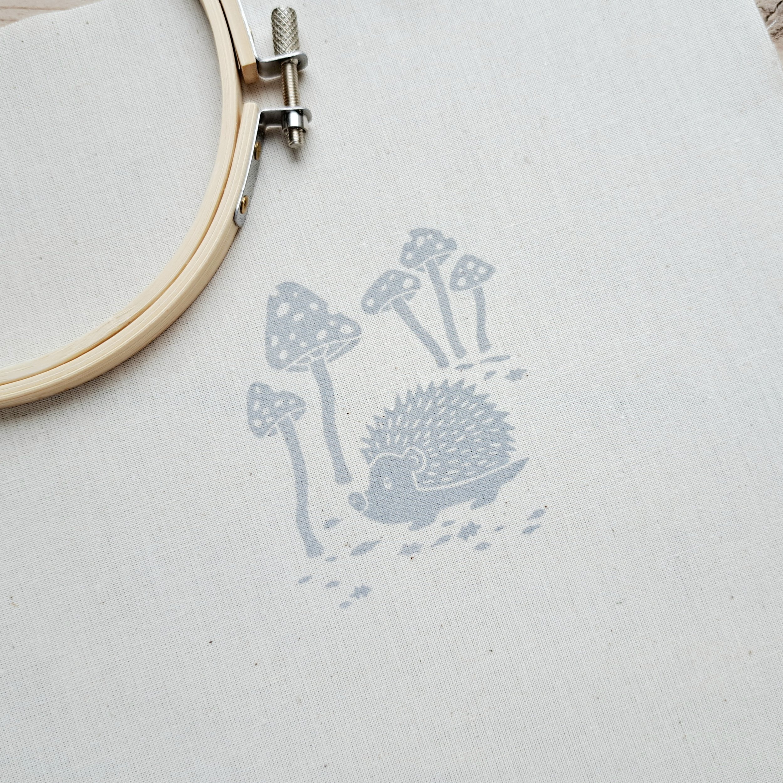 Hedgehog Embroidery Square — Bluebell Love