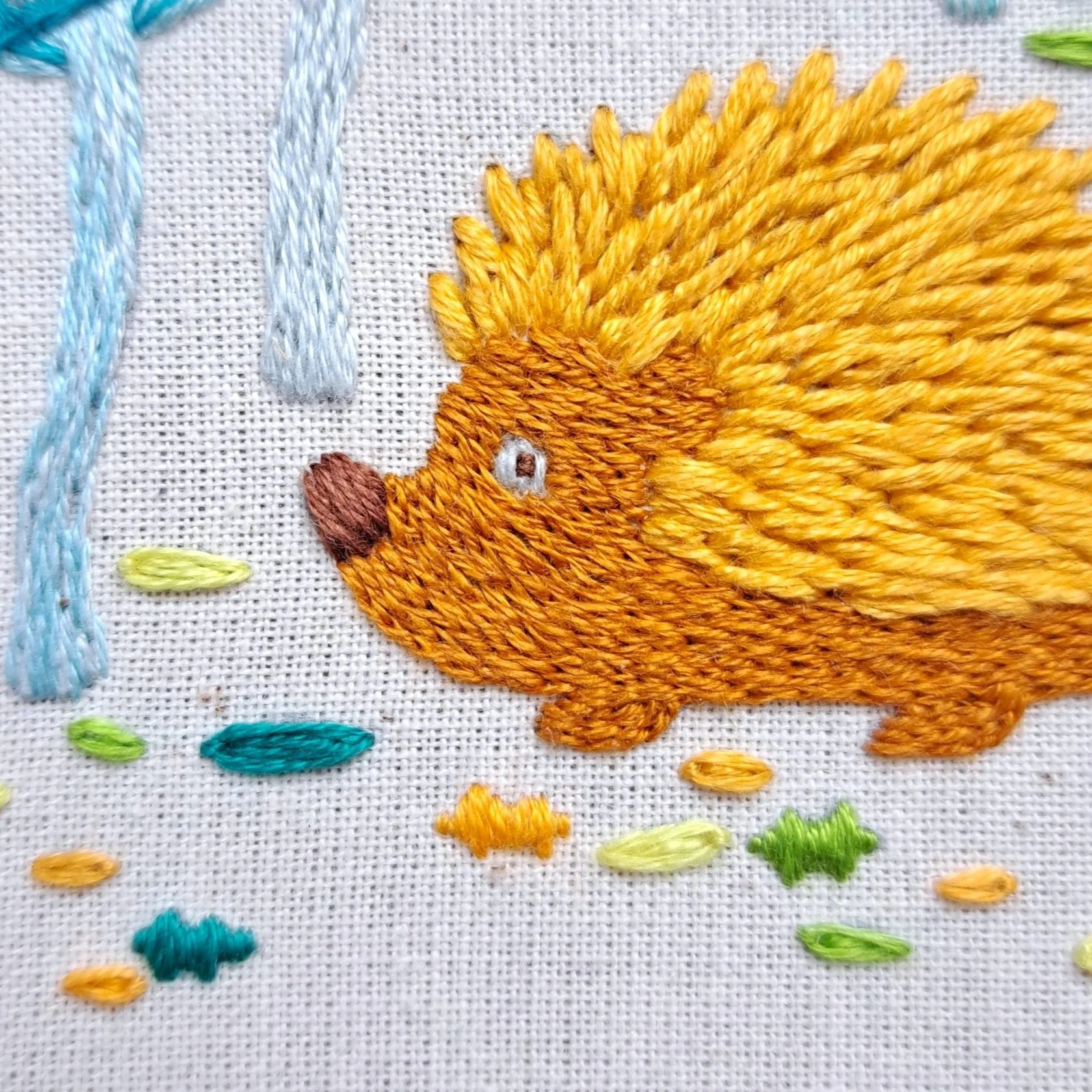 How to Stitch Your Hedgehog and Mushroom Embroidery Panel: A Step-by ...