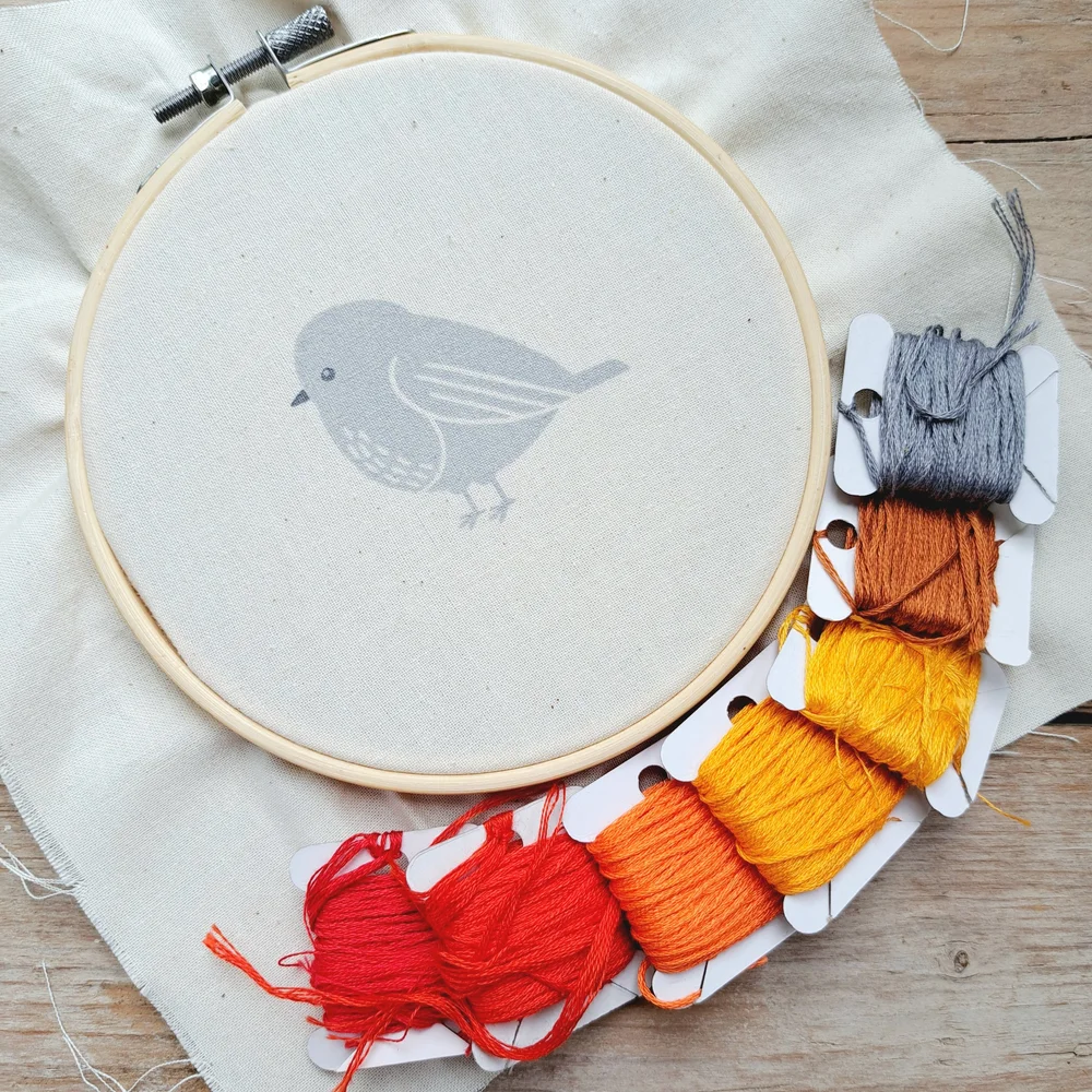Step-by-Step Guide to Stitching a Colourful Robin on Your Embroidery ...
