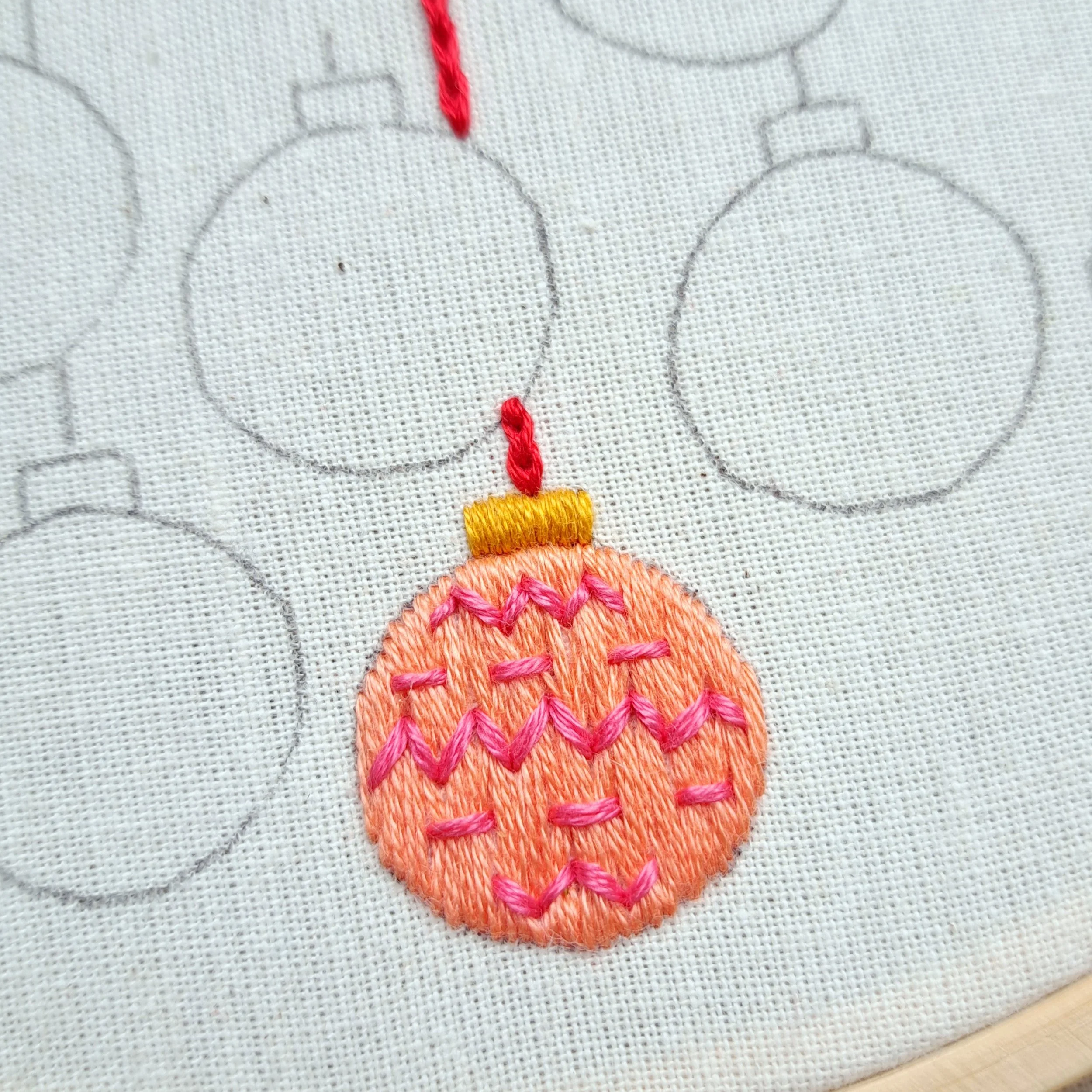 Bauble Advent Embroidery — Bluebell Love