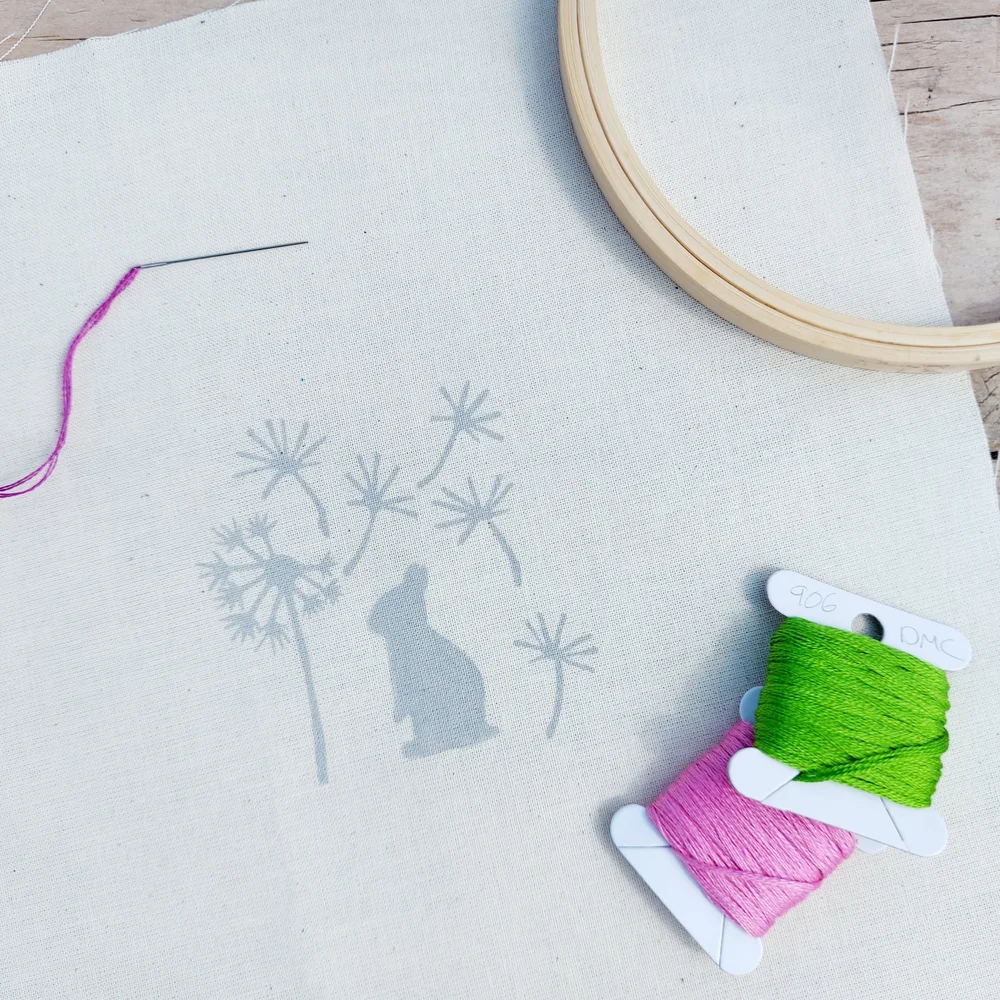 Rabbit Spring Embroidery — Bluebell Love