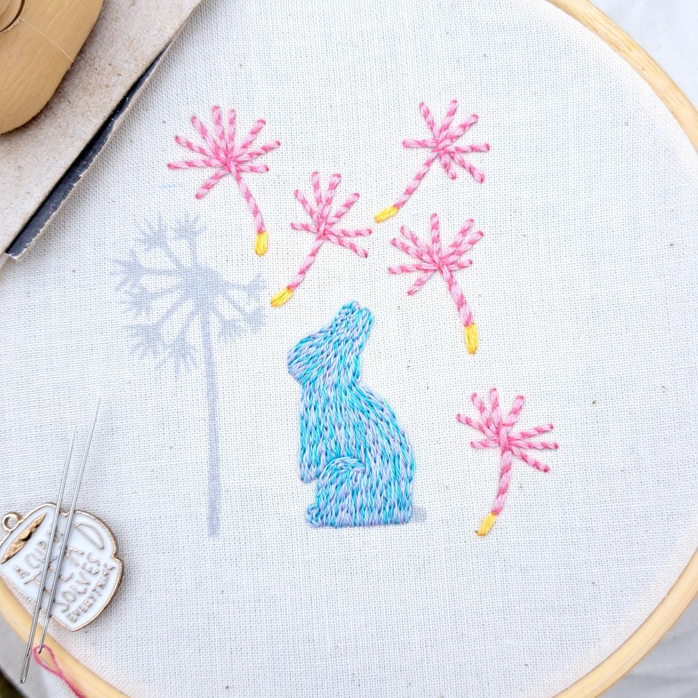 Rabbit Spring Embroidery — Bluebell Love