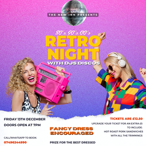 🎉🎄 80's/90's/00's Retro Night | FRIDAY 13TH December🎄🎉 — The New Inn