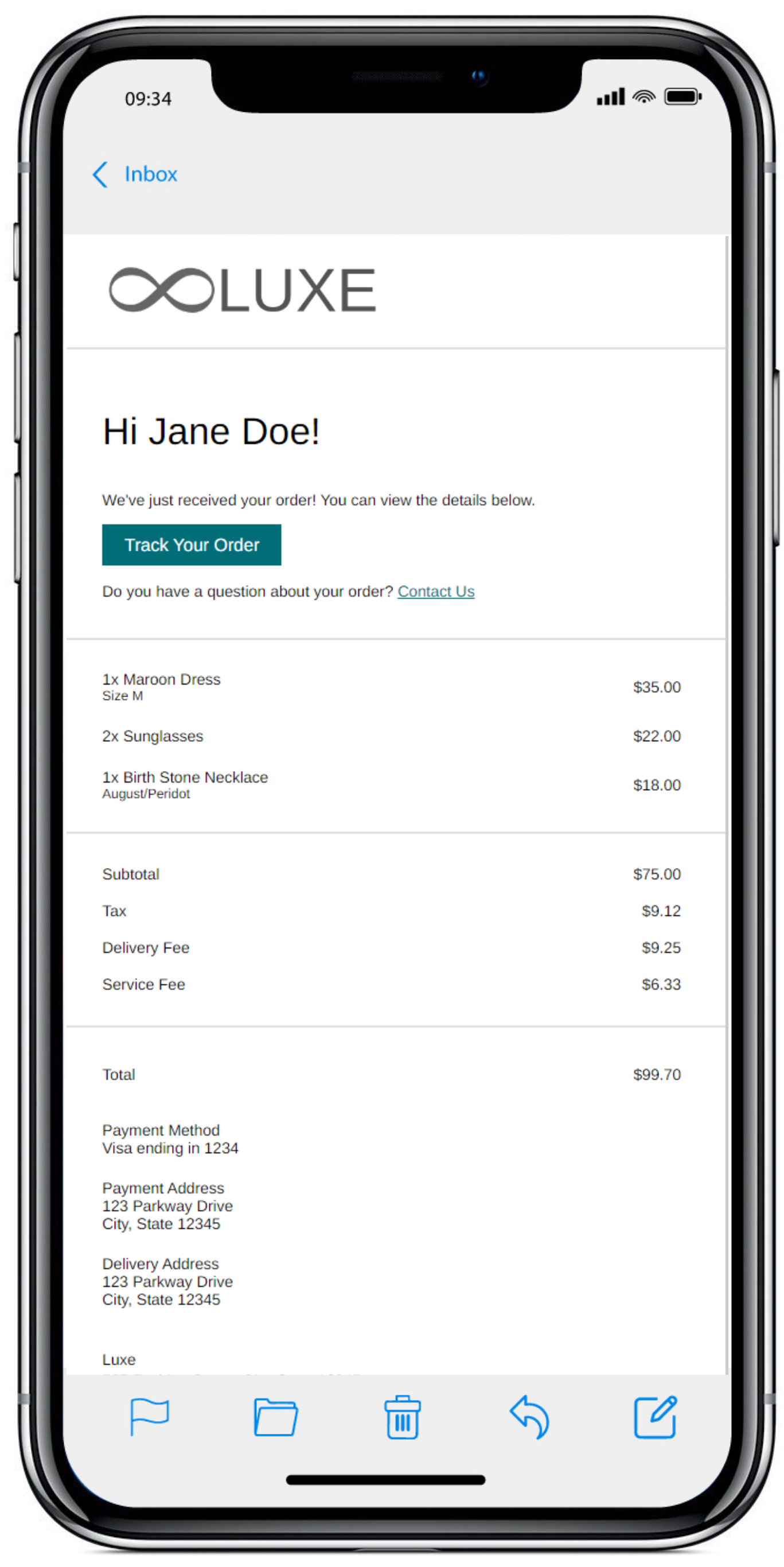 Receipt Emails — Eric Kemp