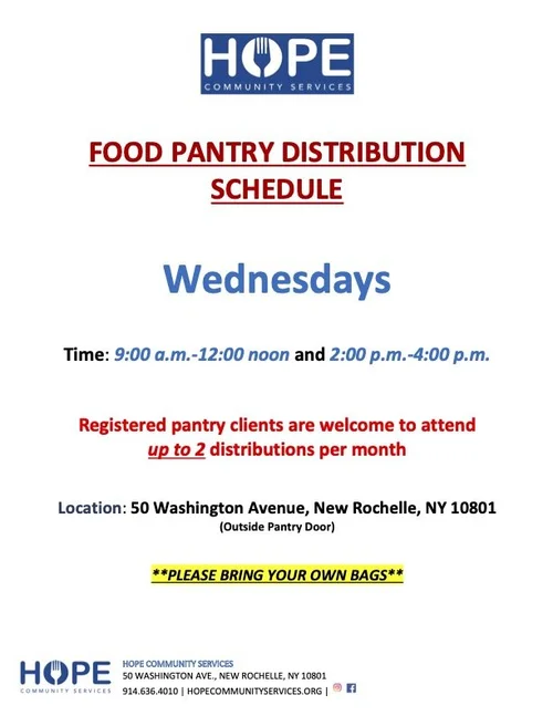 Food Pantry Schedule — HOPE Community Services
