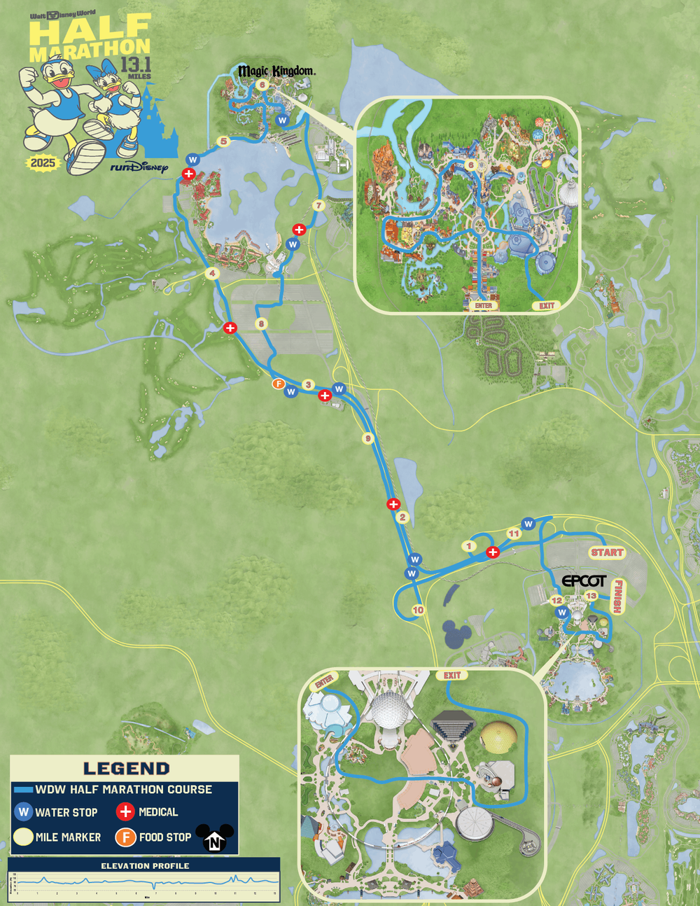 Disney Marathon Race Map 2025 — runDisneyDPT