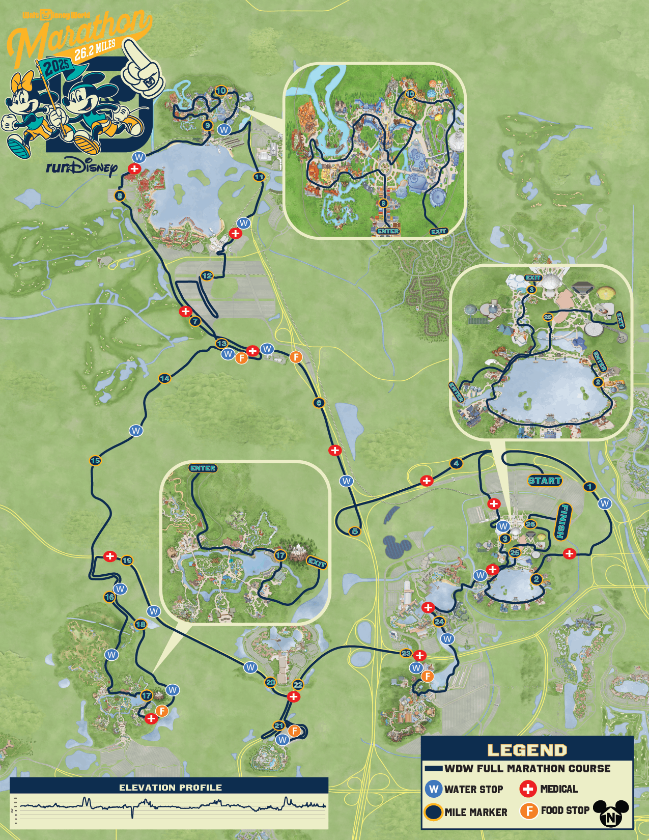 Disney Marathon Race Map 2025 — runDisneyDPT