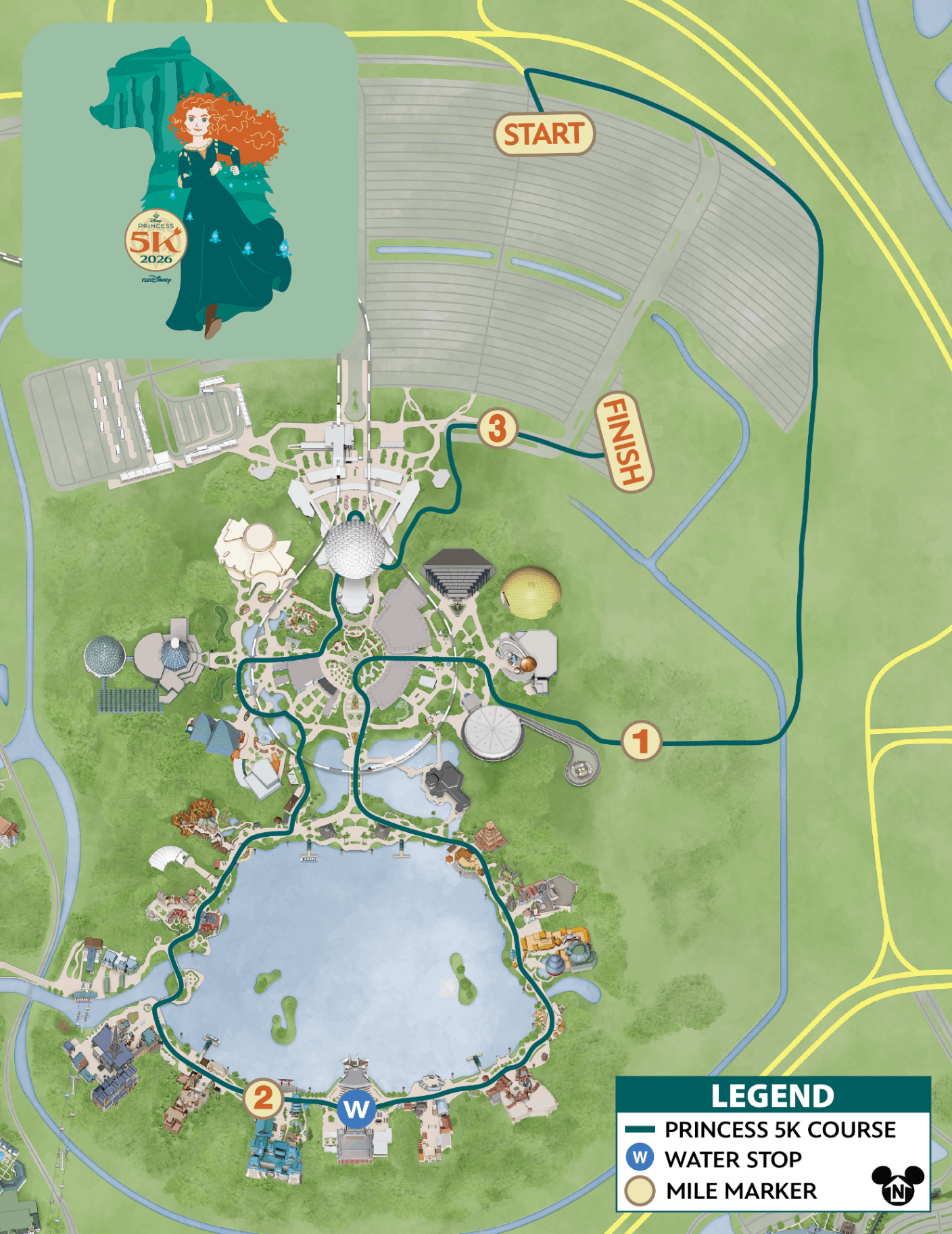 Disney Princess Half Marathon Race Maps 2026 — runDisneyDPT