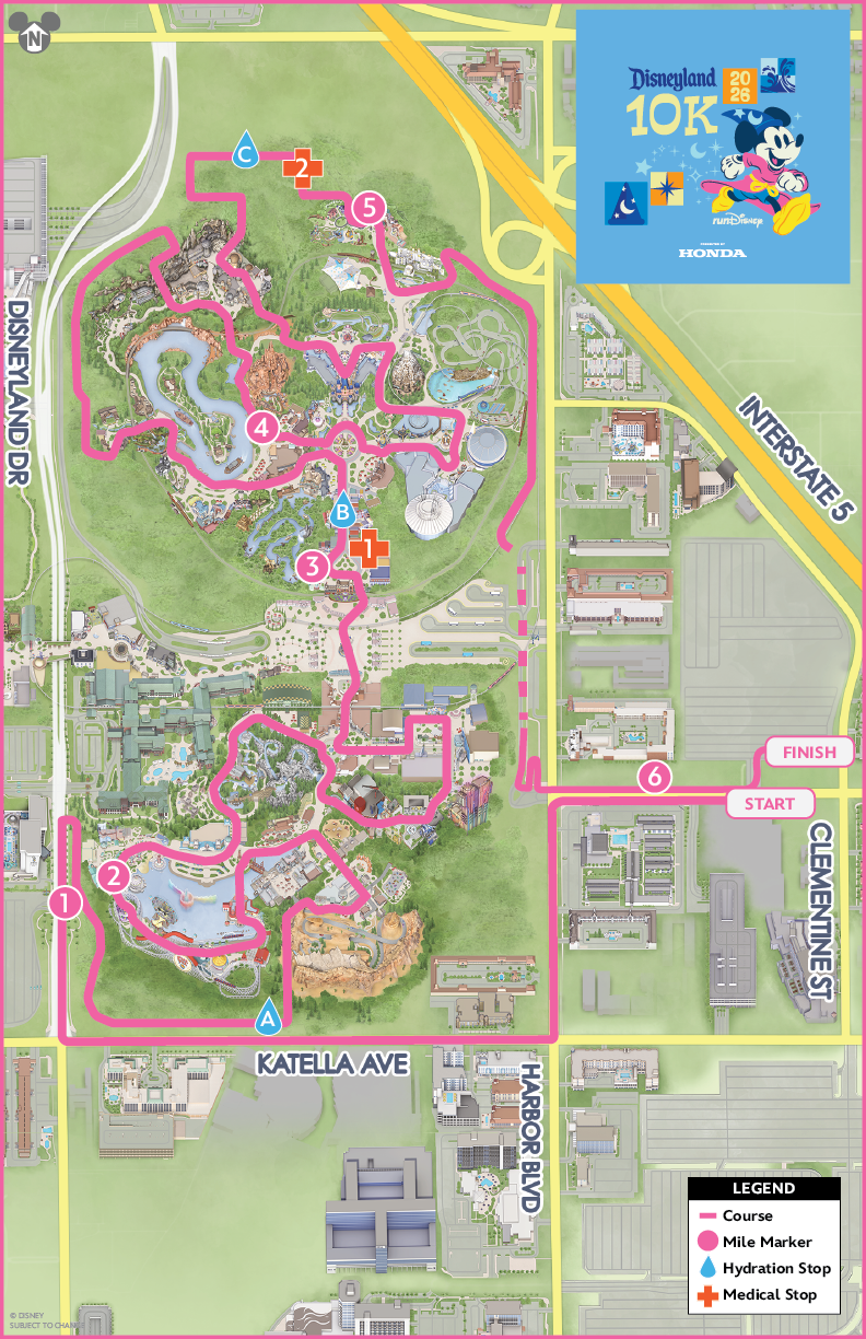 Disney Half Marathon Map Disneyland 2026 — runDisneyDPT