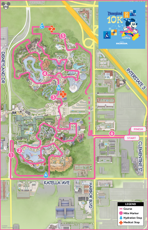Disney Half Marathon Map Disneyland 2026 — runDisneyDPT