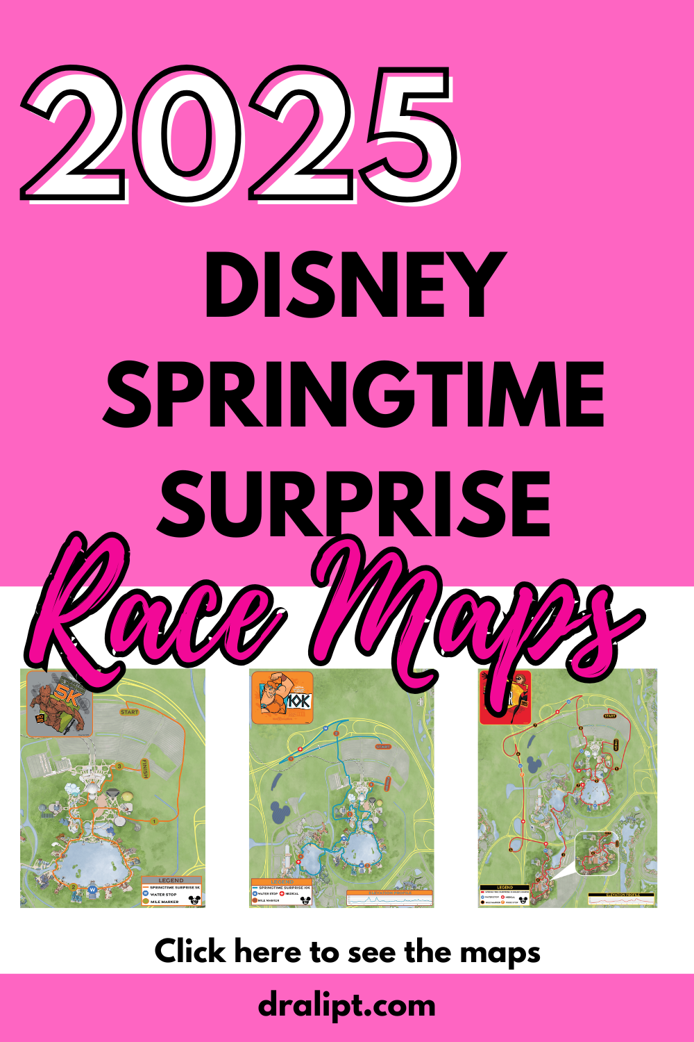 Springtime Surprise Race Map 2025 — runDisneyDPT